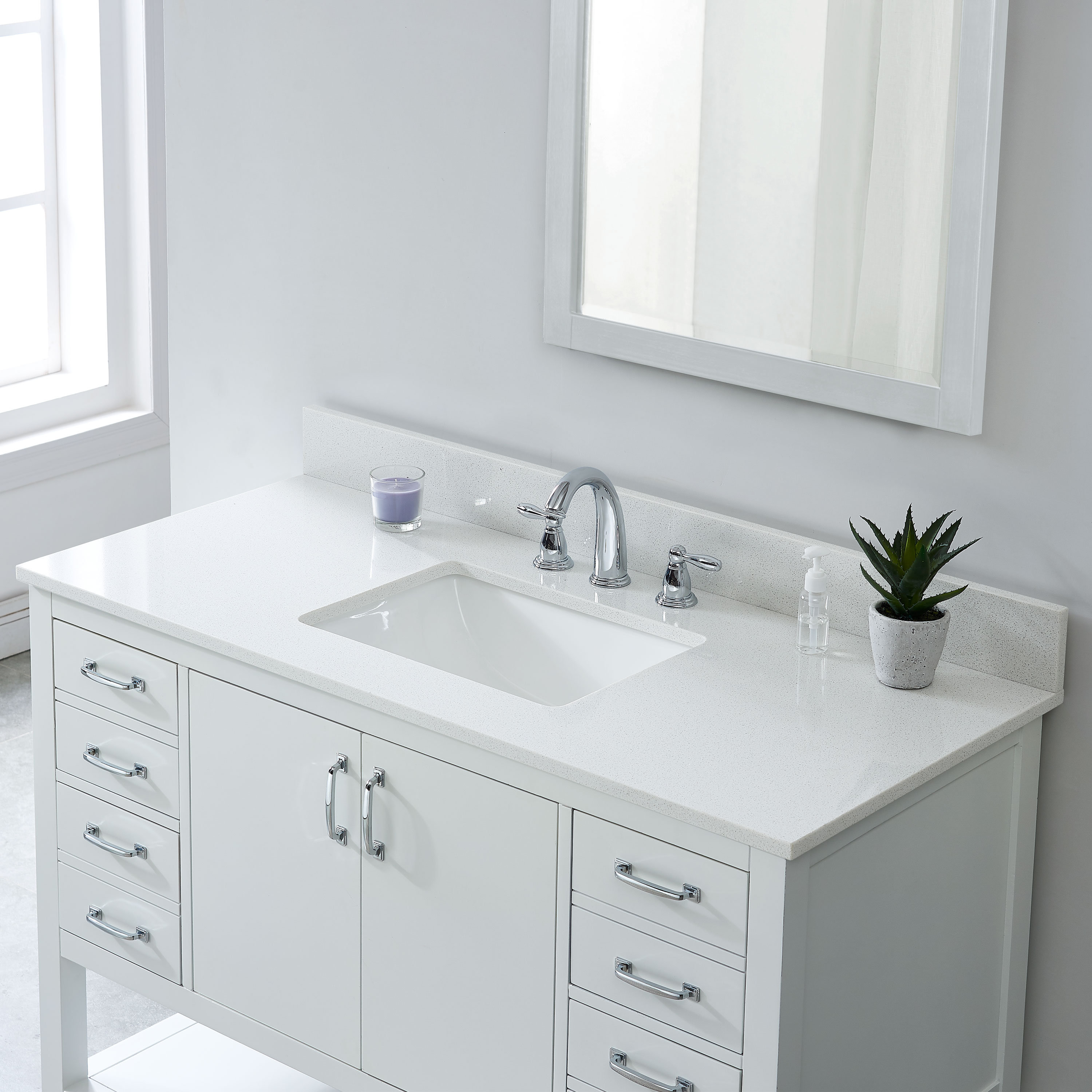 Tile & Top 49" Single Bathroom Vanity Top With Sink & Reviews | Wayfair