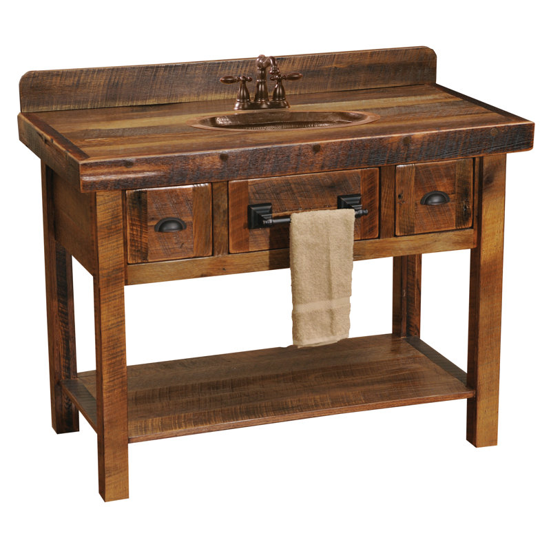Fireside Lodge 42" Single Bathroom Vanity Base Only in Brown | Wayfair