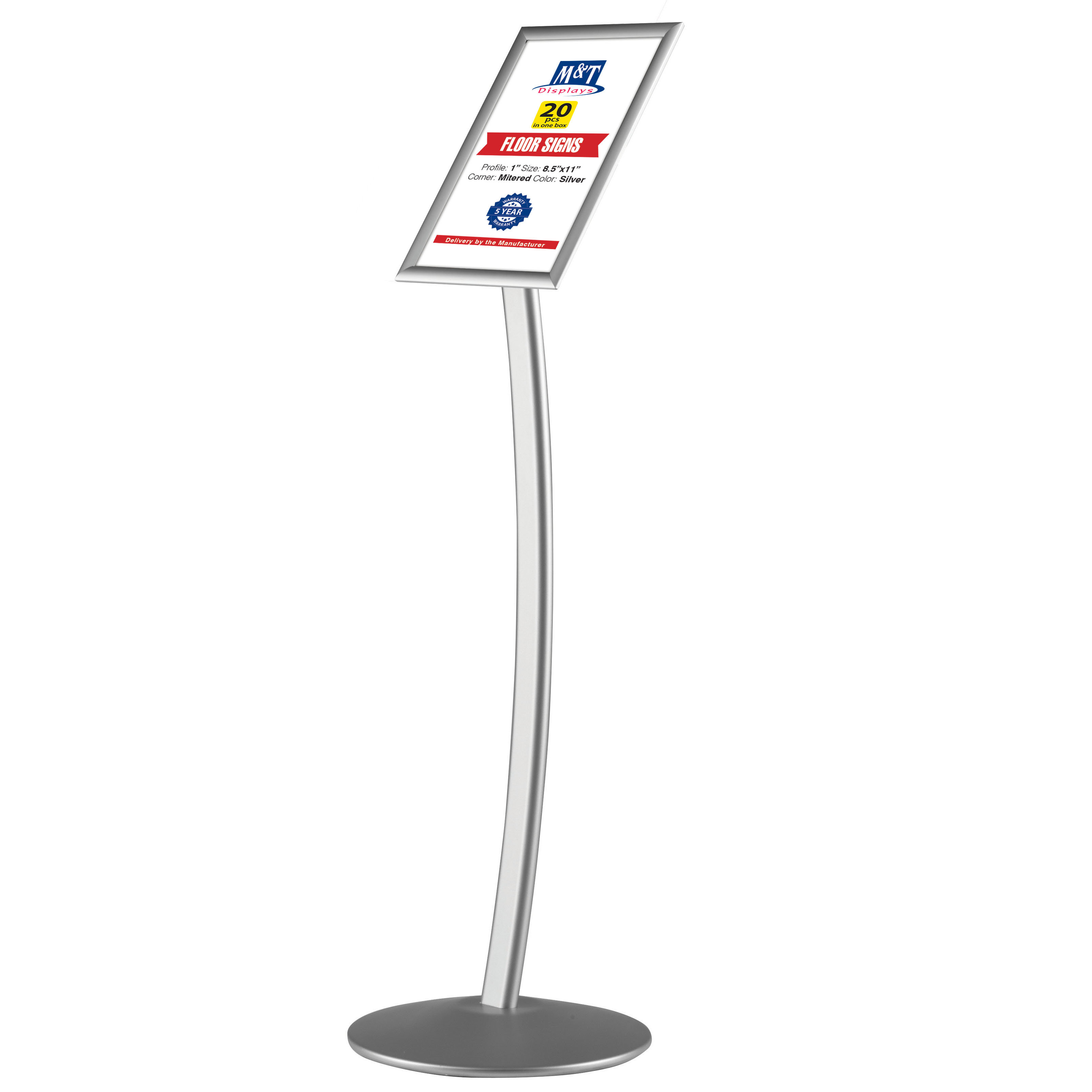 MT Displays Pedestal Curved Sign Holder | Wayfair