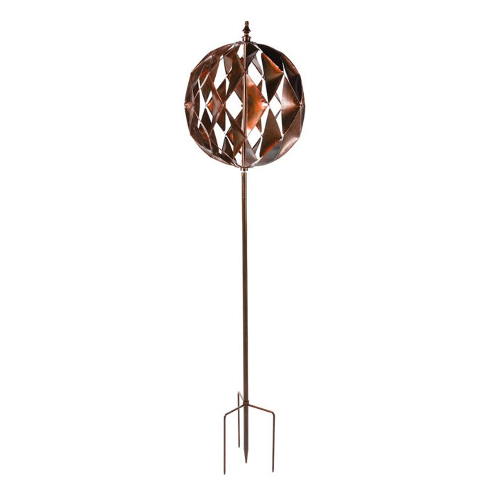 Plow & Hearth Harlequin Ball Garden Wind Spinner Rotator & Reviews ...