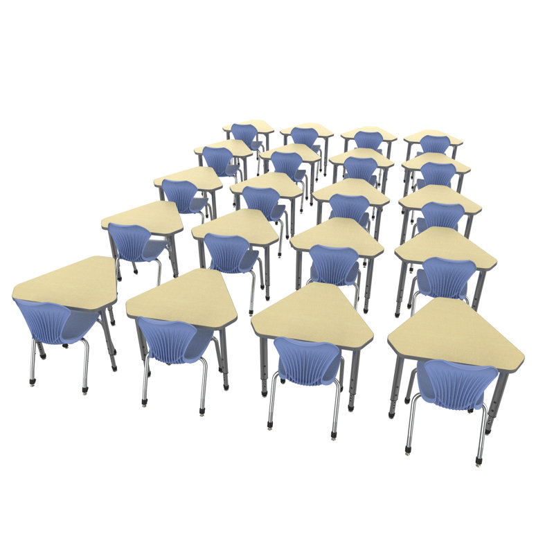 Marco Group Classroom Set: 20 Open-Front Desks & 20 Chairs | Wayfair