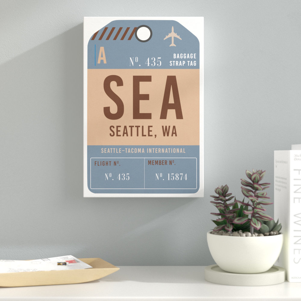 Ebern Designs Seattle Luggage Tag - Textual Art | Wayfair