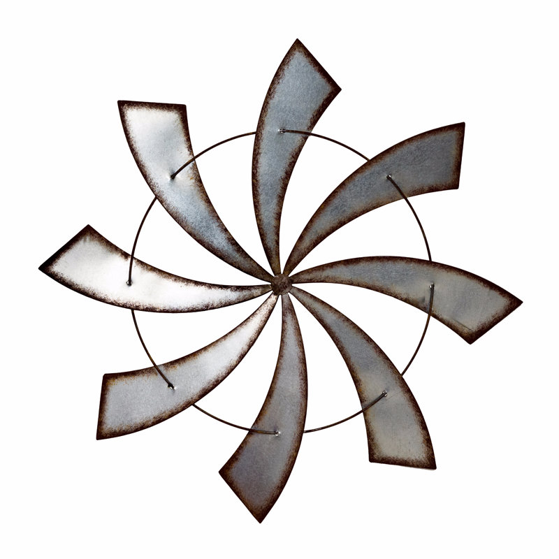 Gracie Oaks Metal Spiral Windmill Wall Décor & Reviews | Wayfair