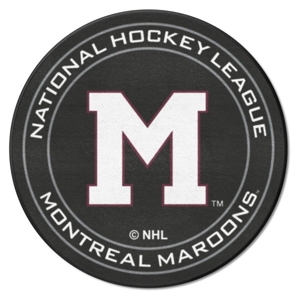FANMATS Montreal Maroons_NHLRETRO Montreal Maroons Hockey Puck Rug ...