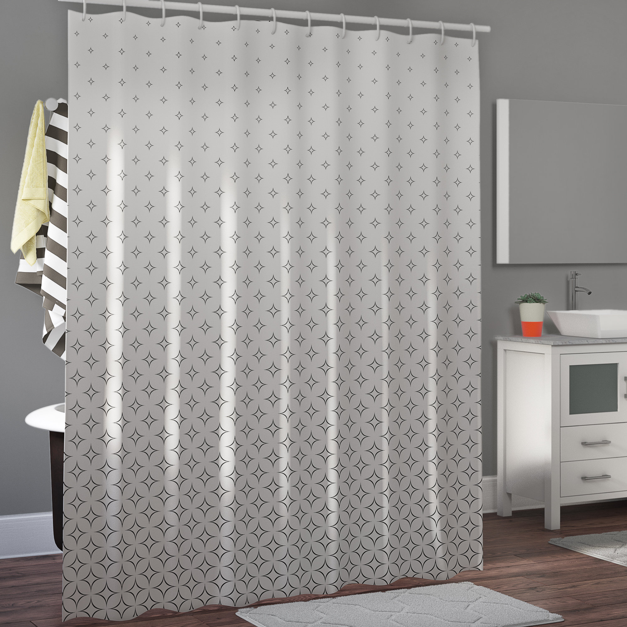 Wrought Studio Keesee Abstract Diamond Stars Theme Pattern Infinity ...