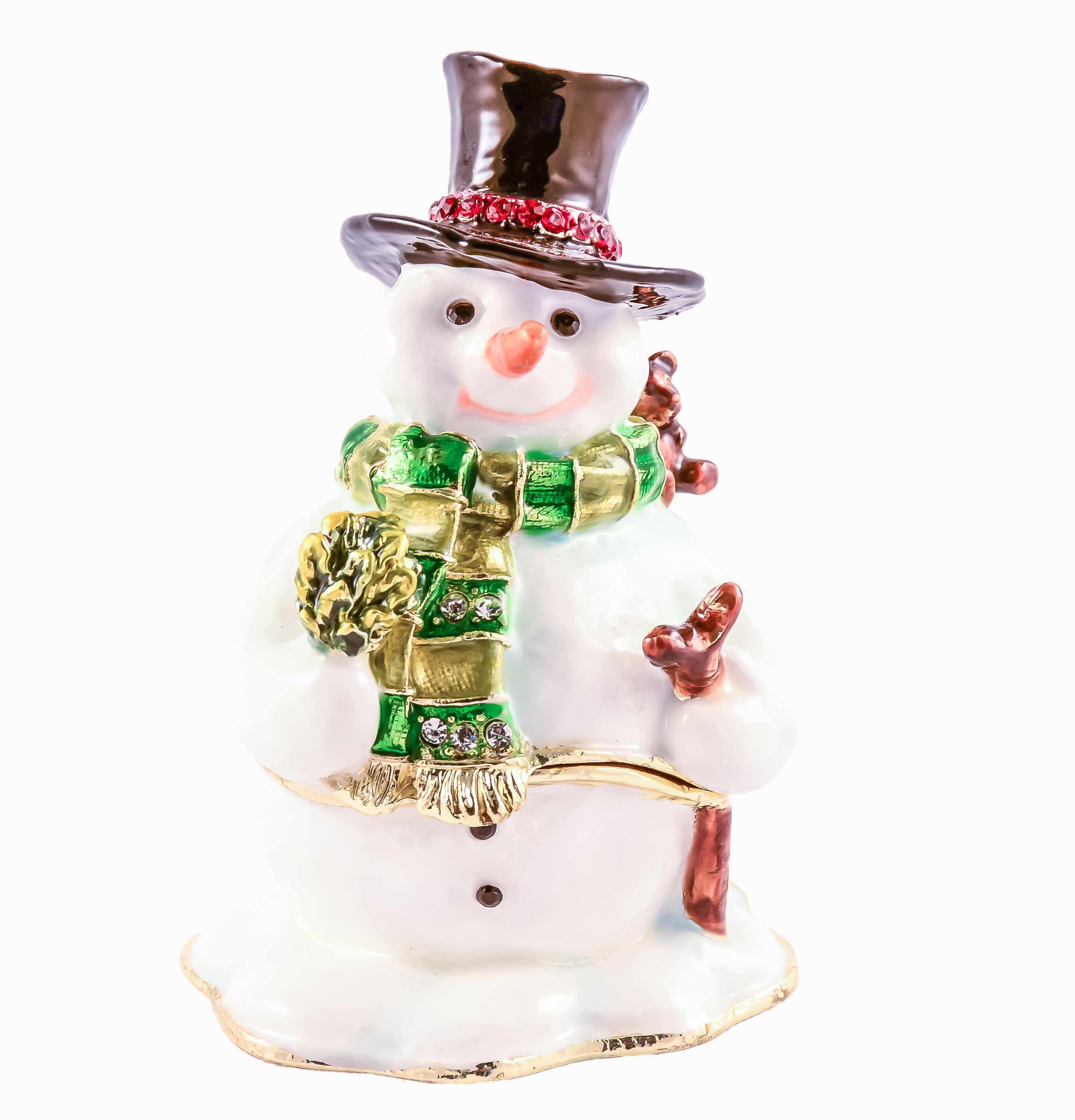 Ciel Collectables Bejeweled Snowman Trinket Box | Wayfair