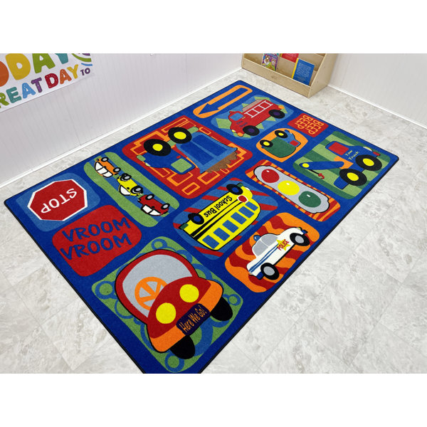 Kid Carpet Vroom Vroom Car Play Area Rug & Reviews | Wayfair