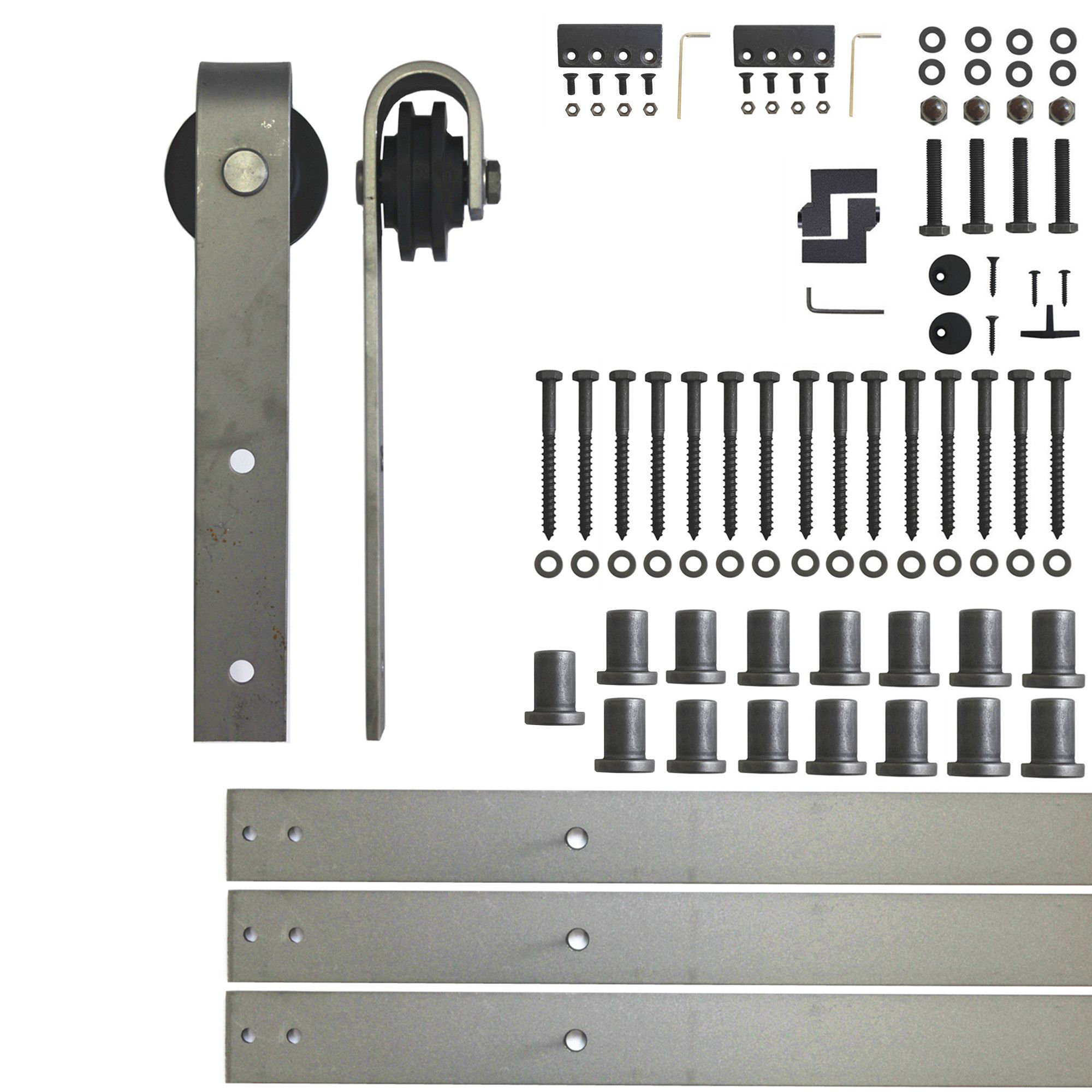 Homacer Sliding Classic Design Standard Single Barn Door Hardware Kit ...