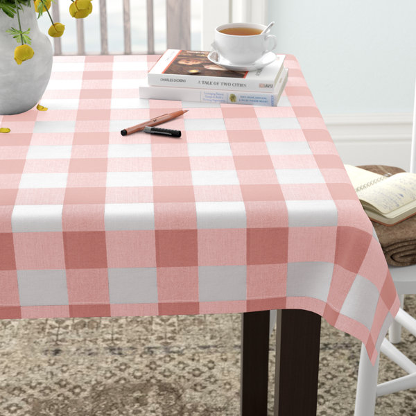 Gracie Oaks Wolsingham Gingham 100% Cotton Square Tablecloth & Reviews ...