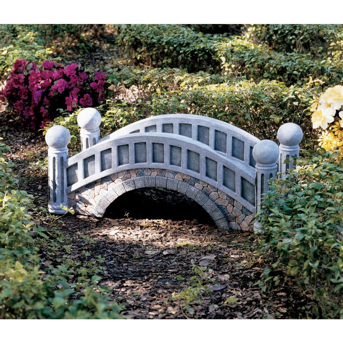 Design Toscano The Halfpence Cobble Stone Bridge Statue & Reviews | Wayfair