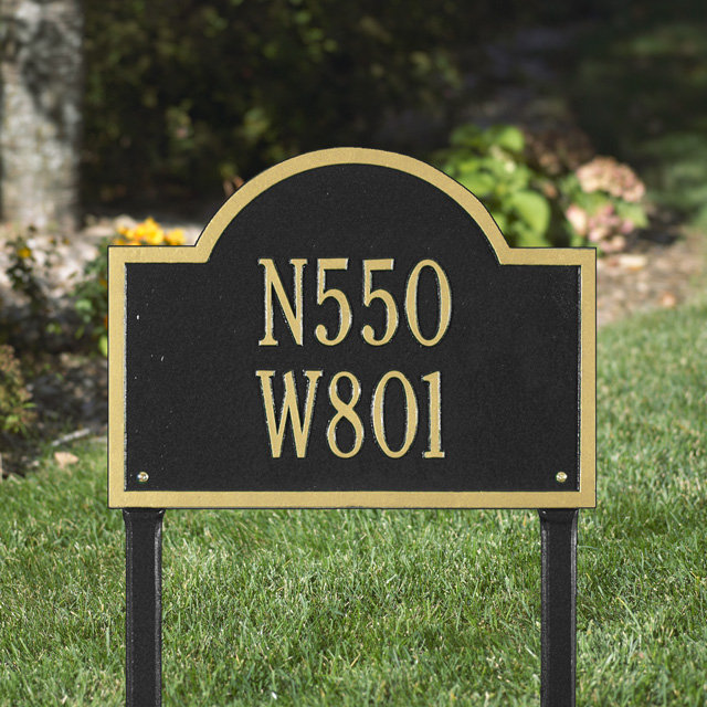 Whitehall Products Wisconsin Special 2-Line Lawn Address Sign | Wayfair