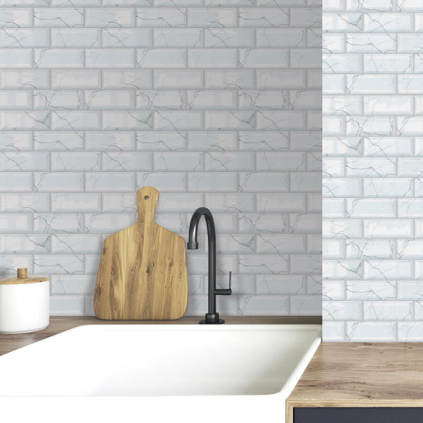 Walplus 12" x 6" Gel Peel & Stick Subway Tile | Wayfair