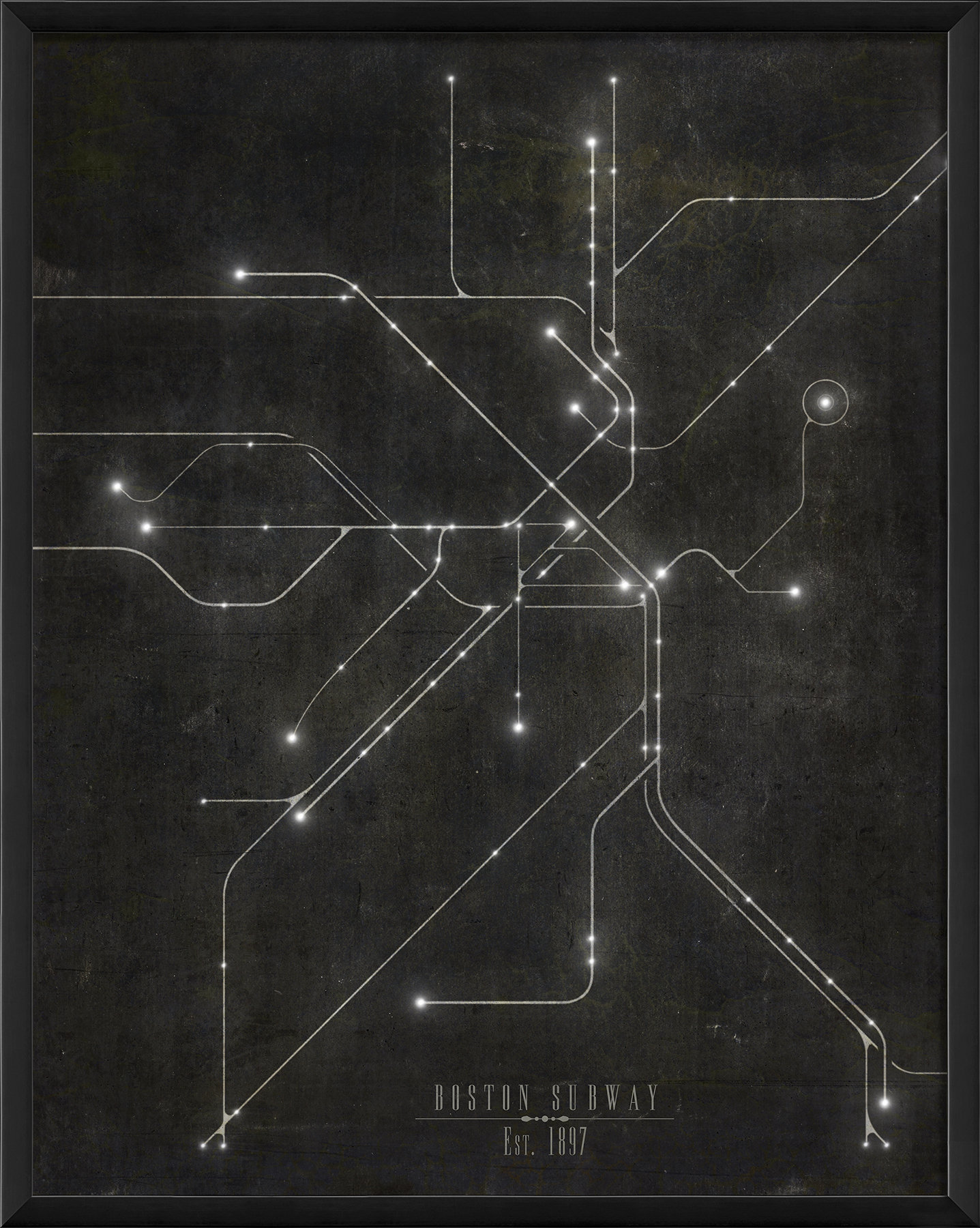 The Artwork Factory Subway Maps The Artwork Factory - Picture Frame ...