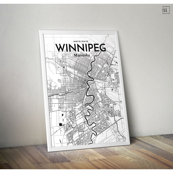 OurPoster.com Winnipeg City Map - Panoramic Graphic Art - Wayfair Canada