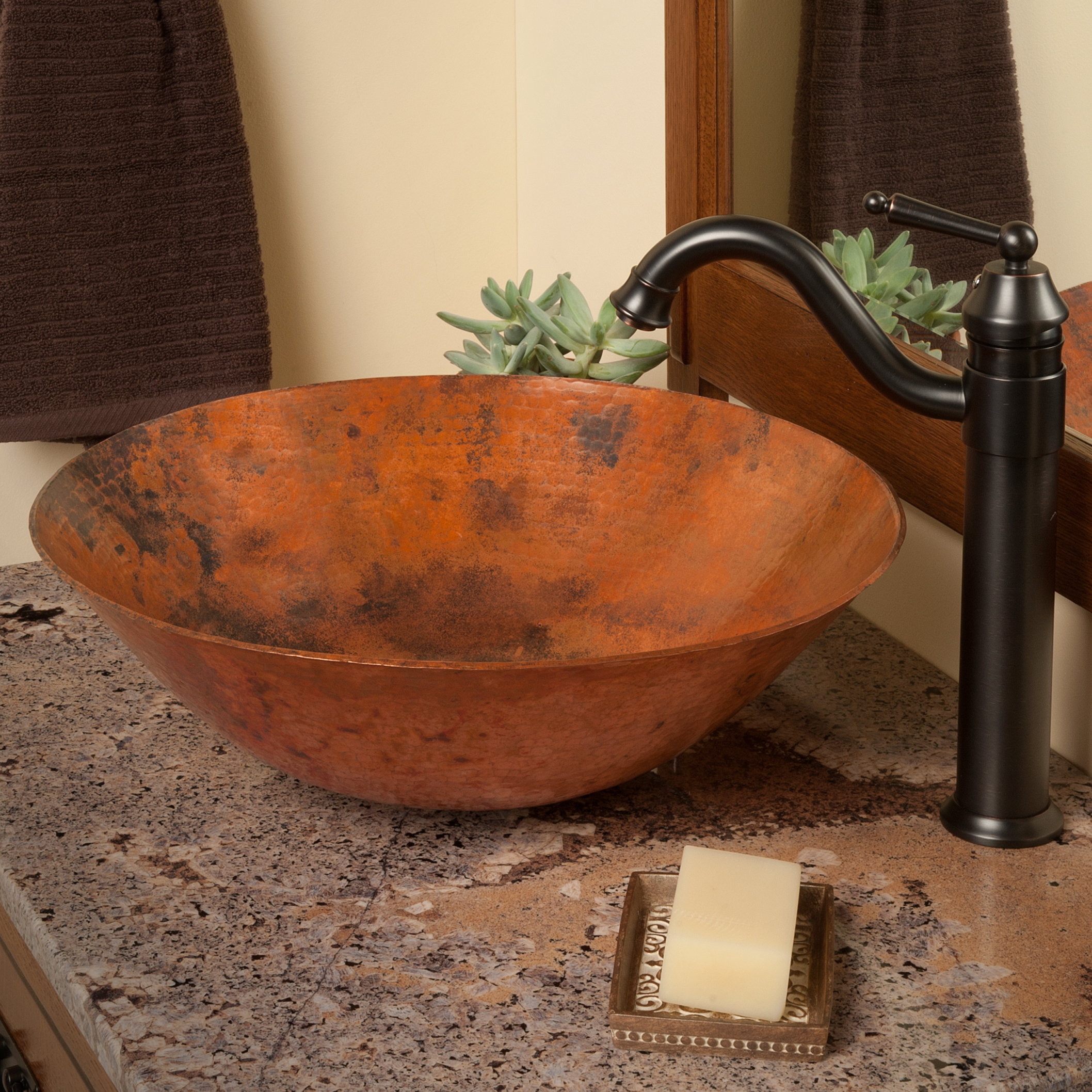 Novatto Catalonia Metal Circular Vessel Bathroom Sink with Faucet | Wayfair