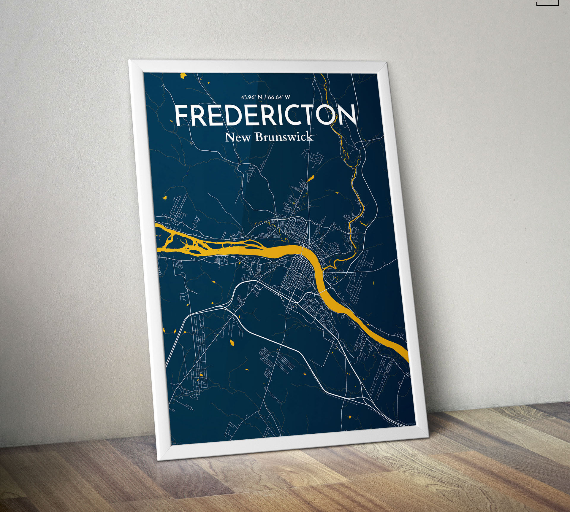 OurPoster.com Fredericton City Map - Graphic Art | Wayfair