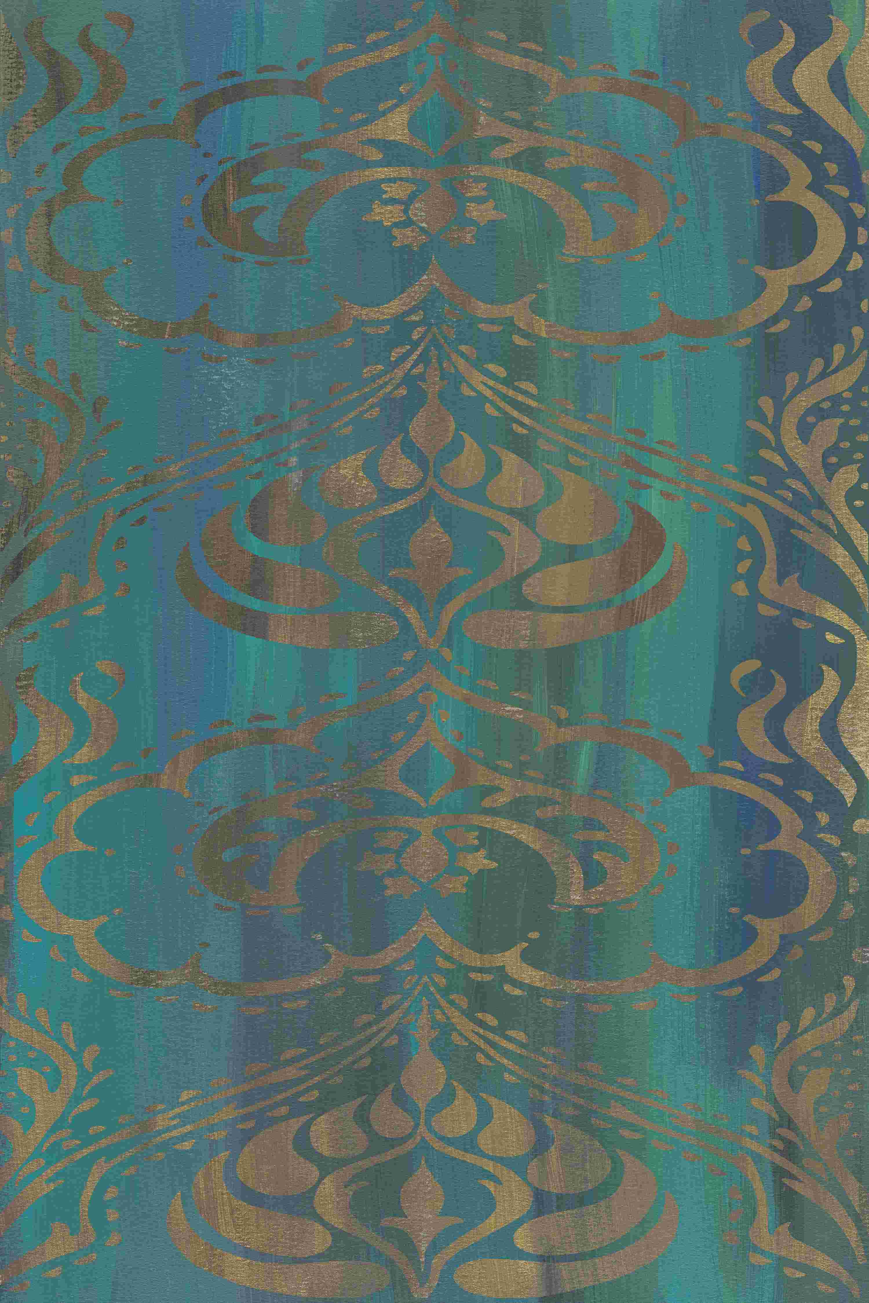 Bloomsbury Market Blue Arabesque II by - Wrapped Canvas Painting | Wayfair