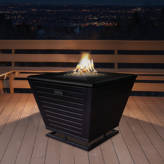 Sunbeam Wine Barrel Concrete Propane/Natural Gas Fire Pit & Reviews ...