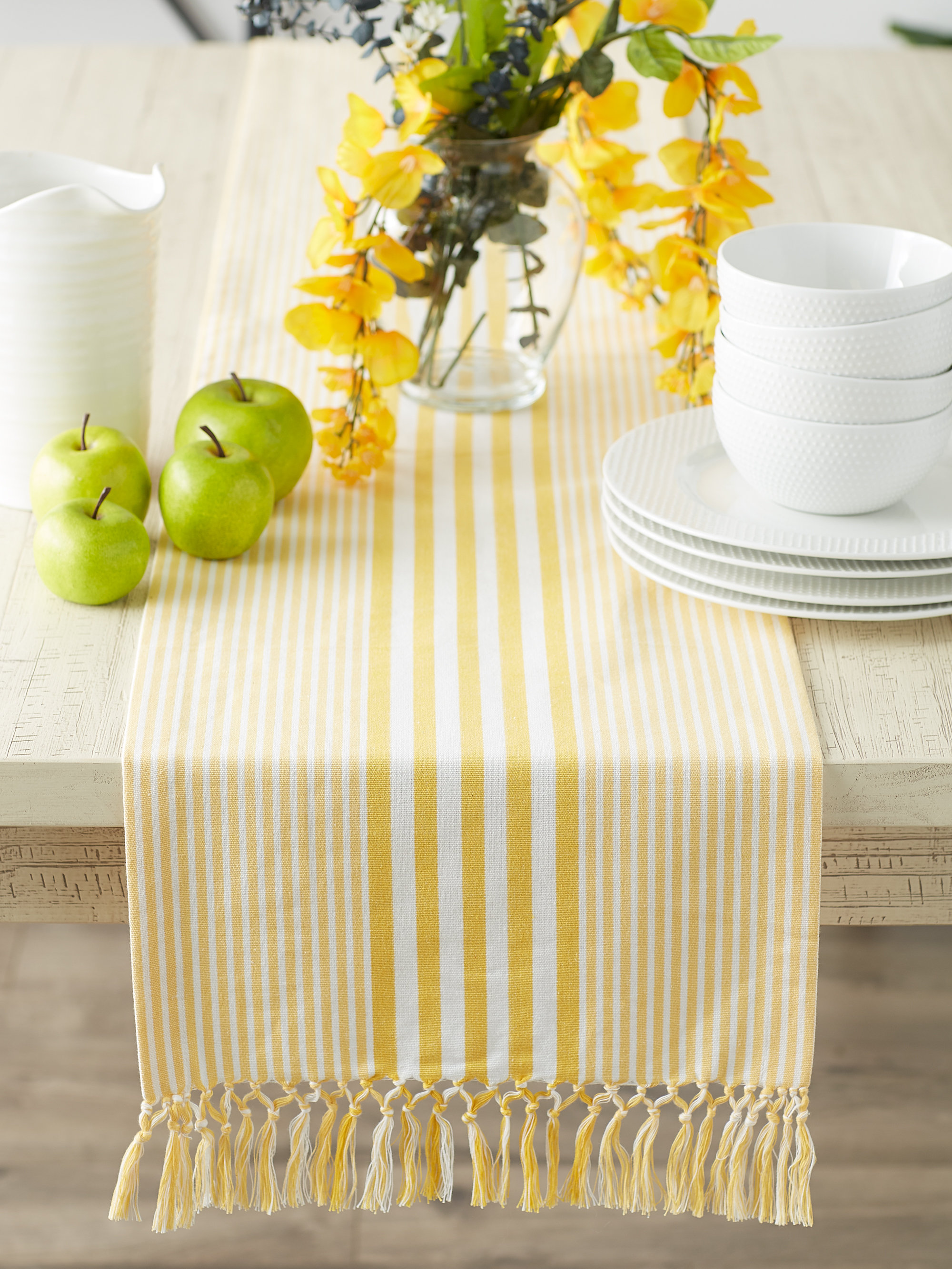 Dakota Fields Rectangular Striped Table Runner & Reviews | Wayfair