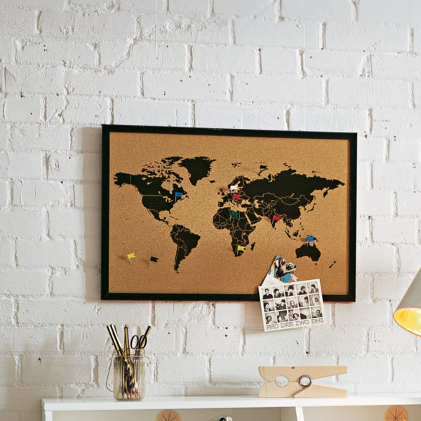 World Map Pin Board | Wayfair.co.uk