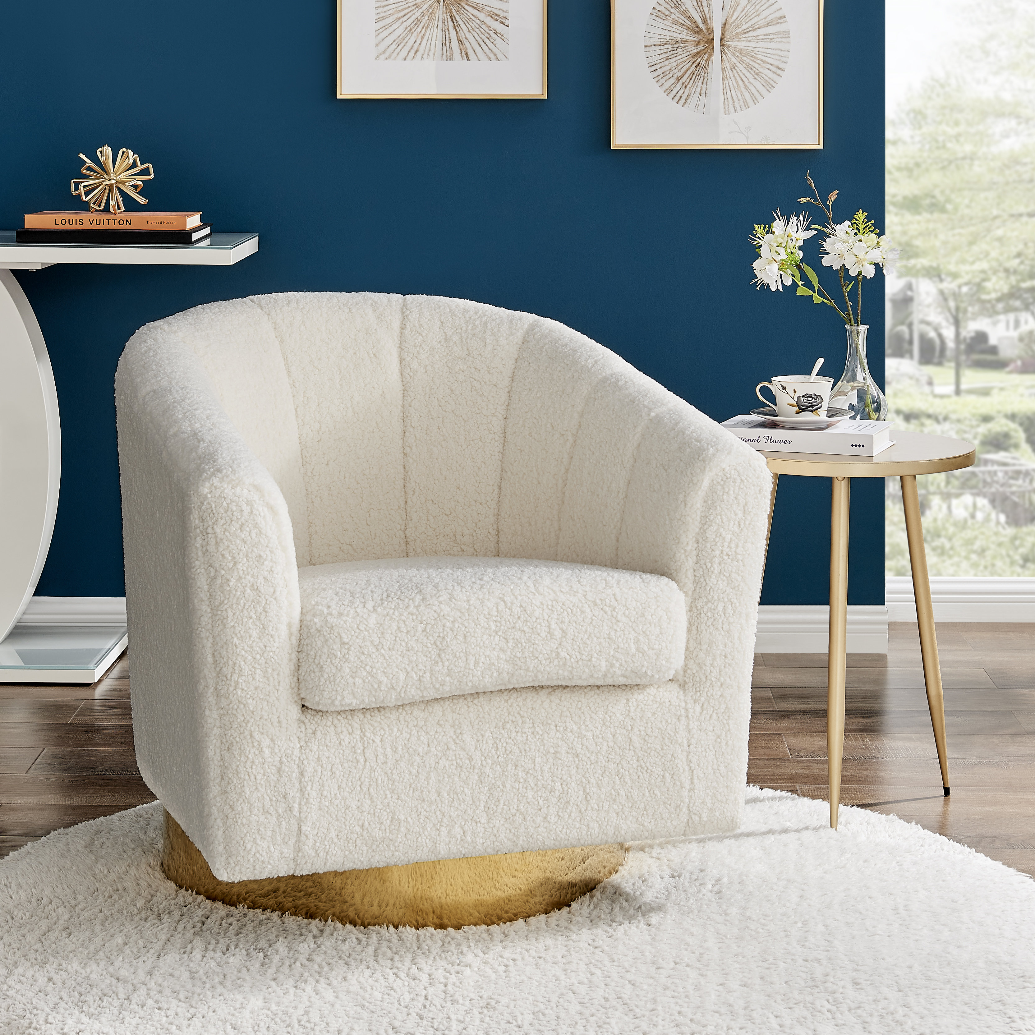 Willa Arlo Interiors Lori Upholstered Swivel Armchair & Reviews | Wayfair
