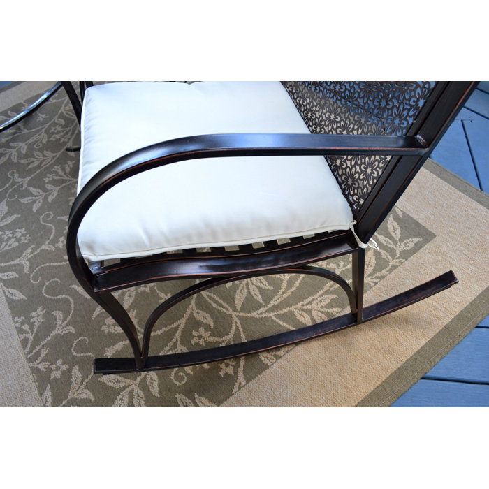Tortuga Outdoor Metal Garden Rocker - 3Pc Set (2 rockers, 1 side table ...