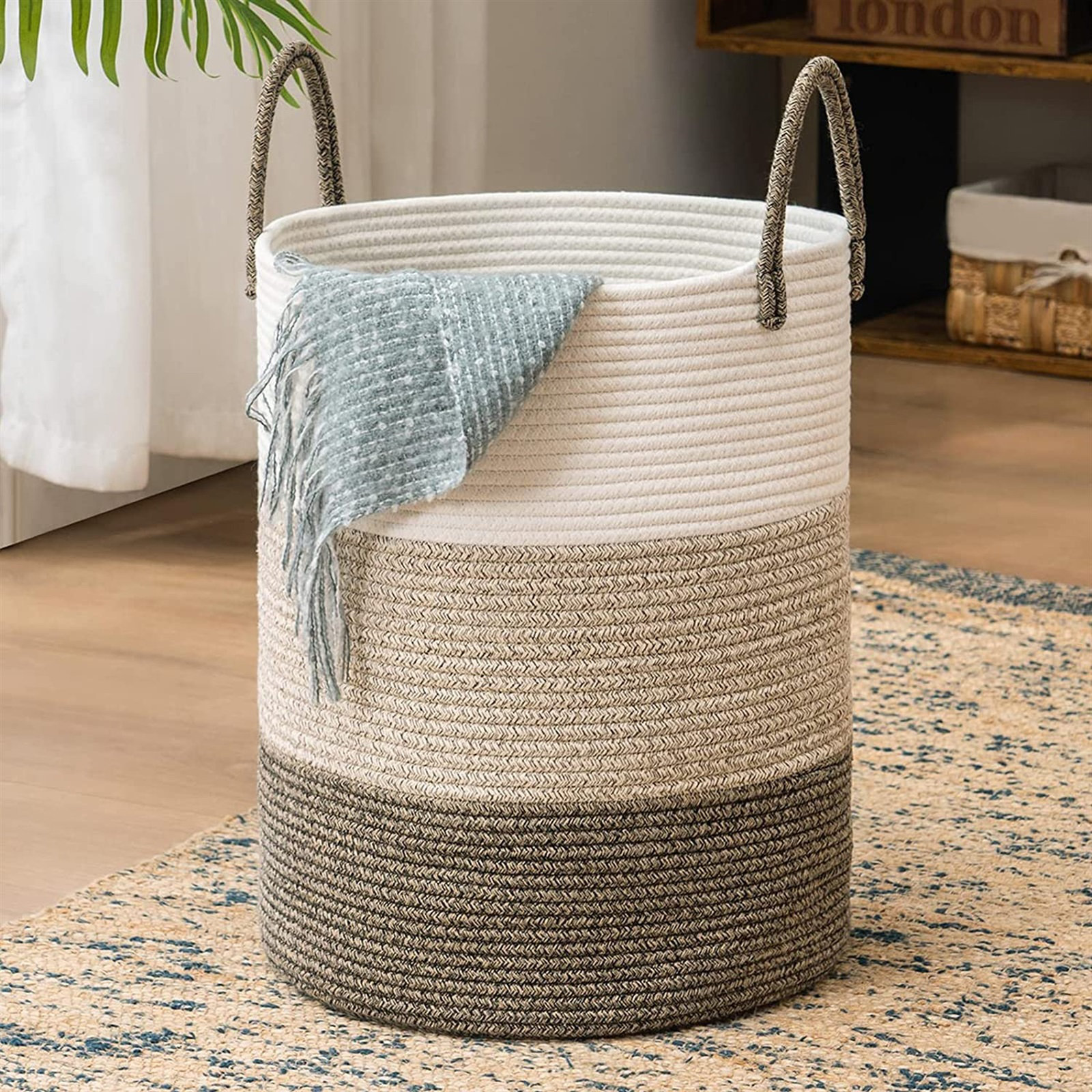 Dovecove Bedroom Blanket Basket Laundry Hamper | Wayfair
