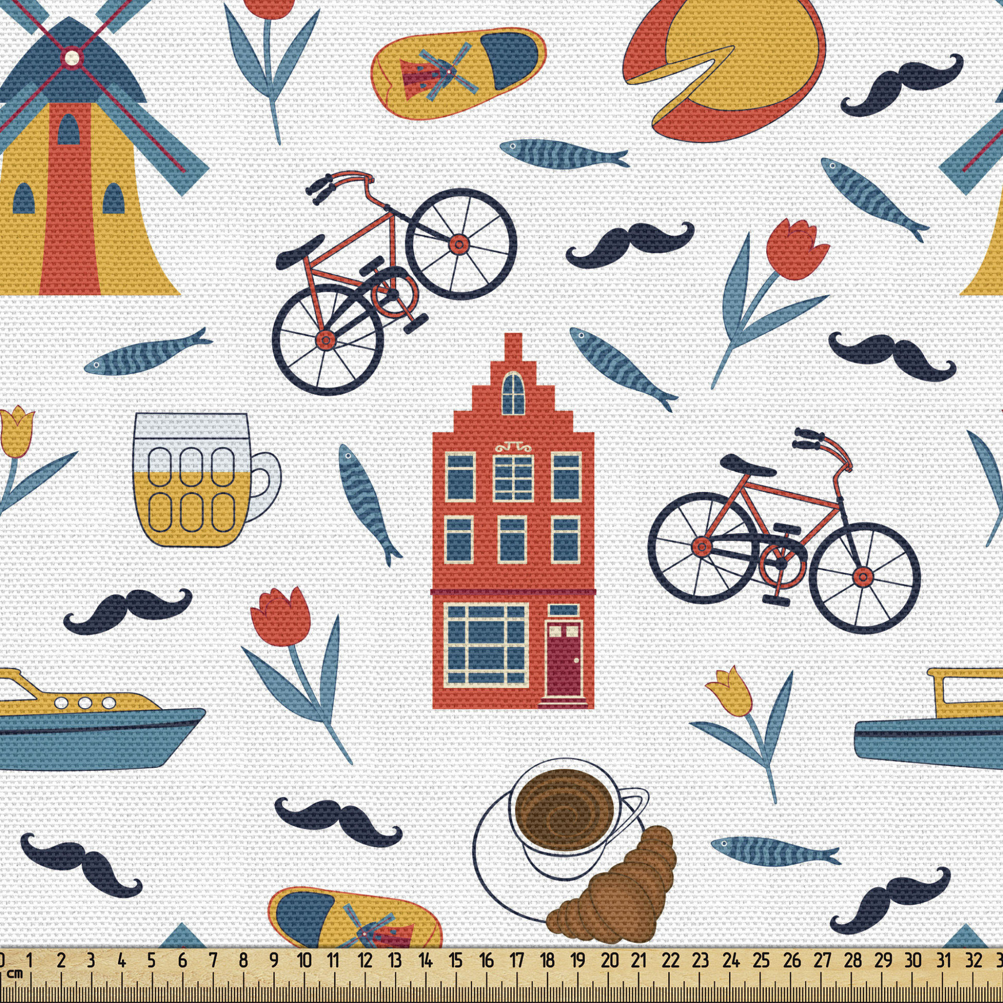 East Urban Home fab_169959_ Colorful Fabric By The Yard, Famous Dutch ...