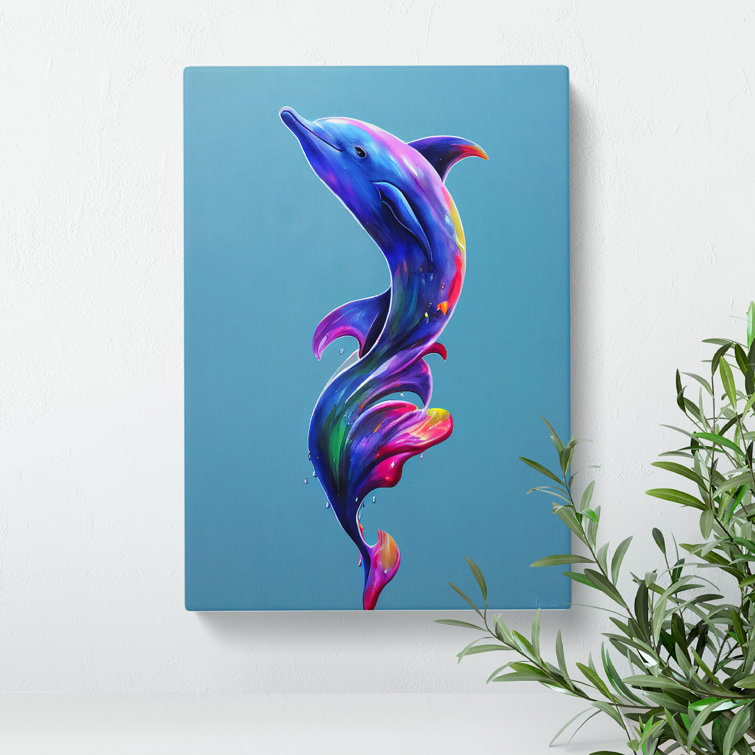 House of Hampton Dolphin Paint Splash No.1 | Wayfair.co.uk