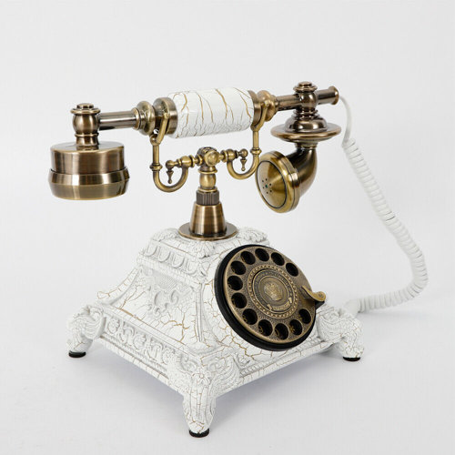Rosdorf Park White Old Fashioned Telephone Landline Phone Antique Style ...