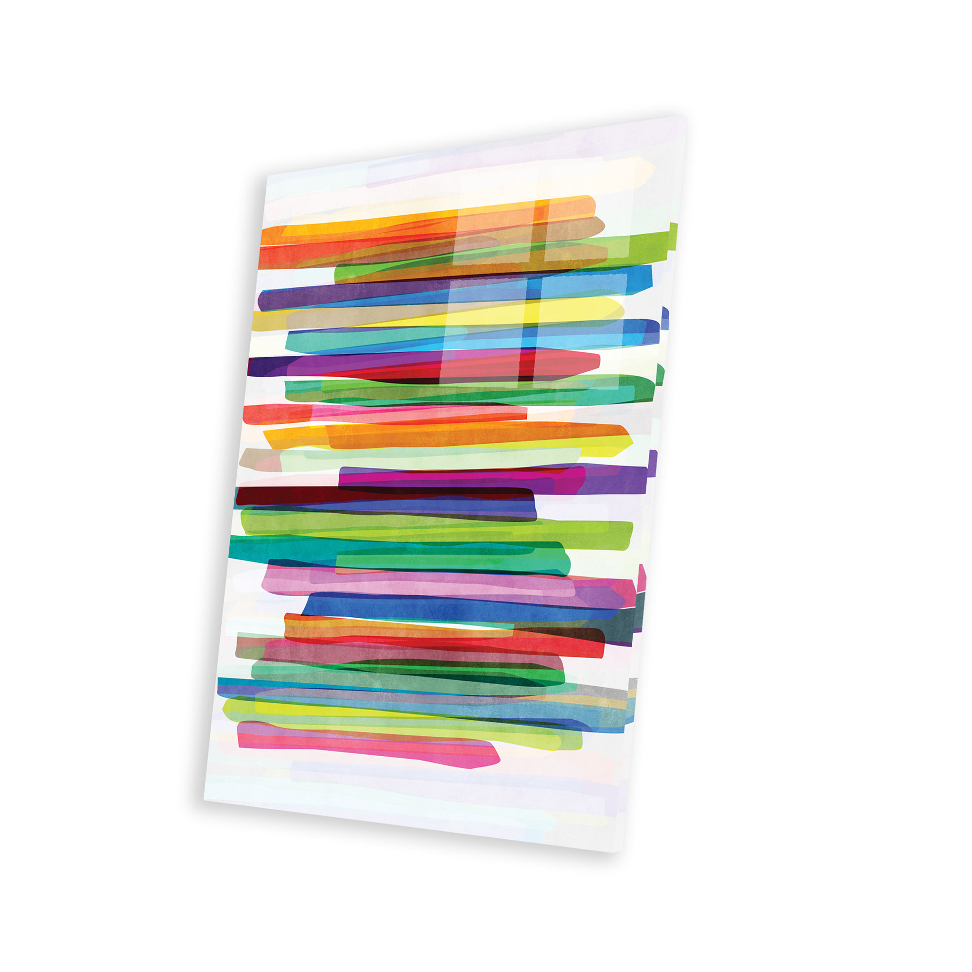 Ivy Bronx Colorful Stripes I by Mareike BÃ¶Hmer - Unframed Graphic Art ...