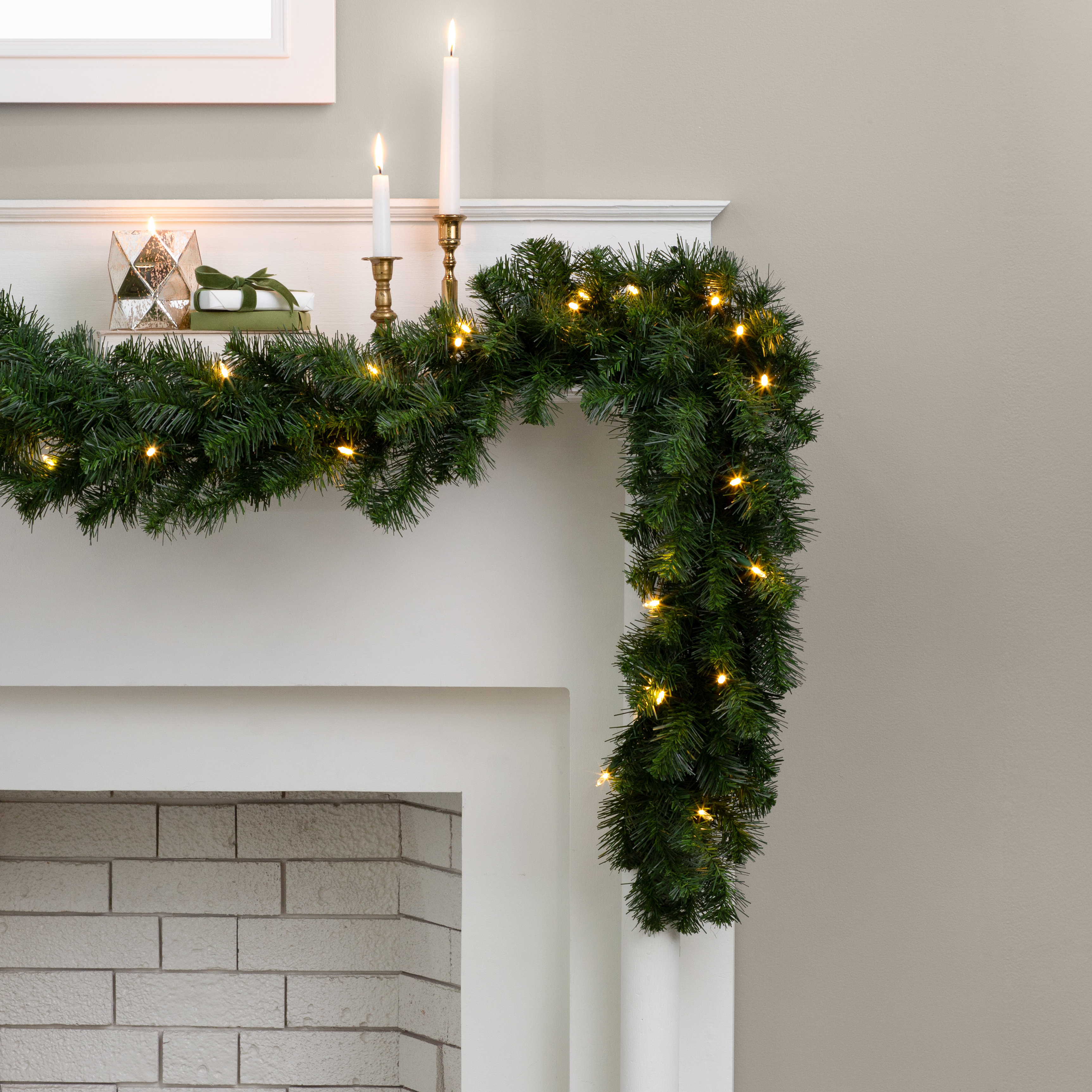 Mercury Row® Oberlander 108'' in. Lighted Faux Fir Garland & Reviews ...