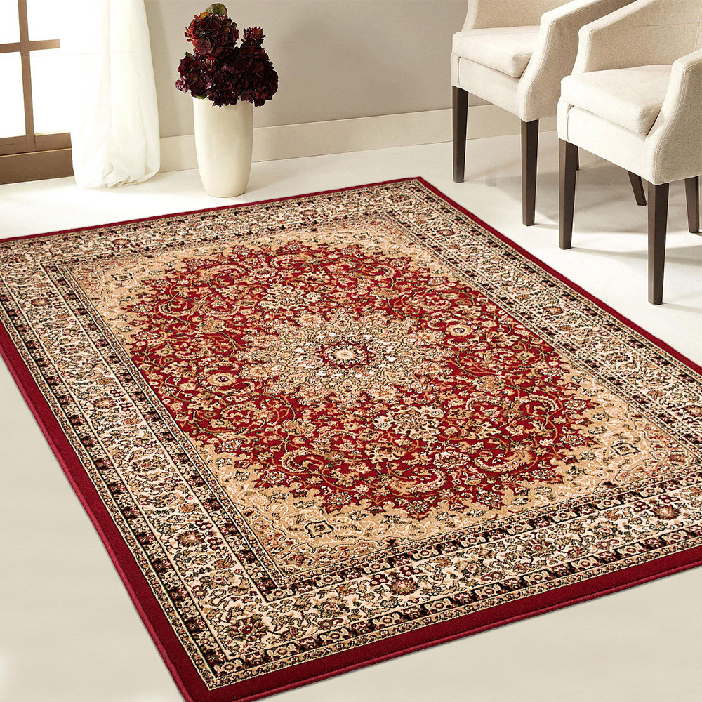 AllStar Rugs Handmade Red Area Rug | Wayfair
