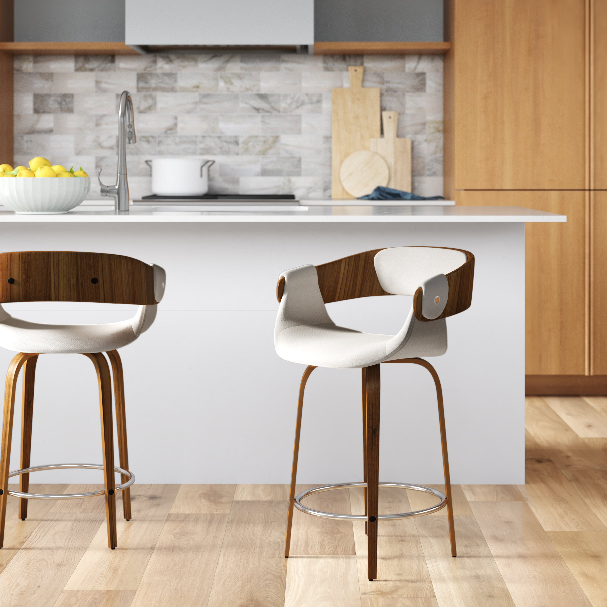 Wade Logan® Boulemane Swivel Counter Stool & Reviews | Wayfair