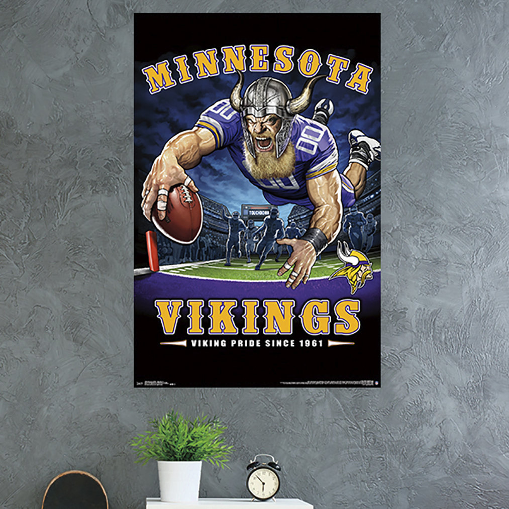 Trends International Minnesota Vikings - End Zone Paper Print | Wayfair