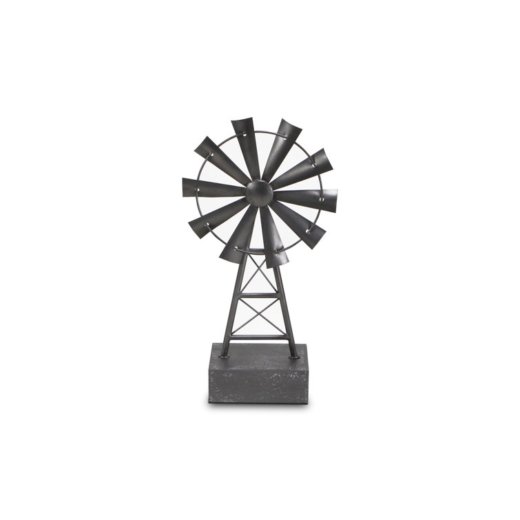 Gracie Oaks Holderman Metal Windmill Table Decor & Reviews | Wayfair