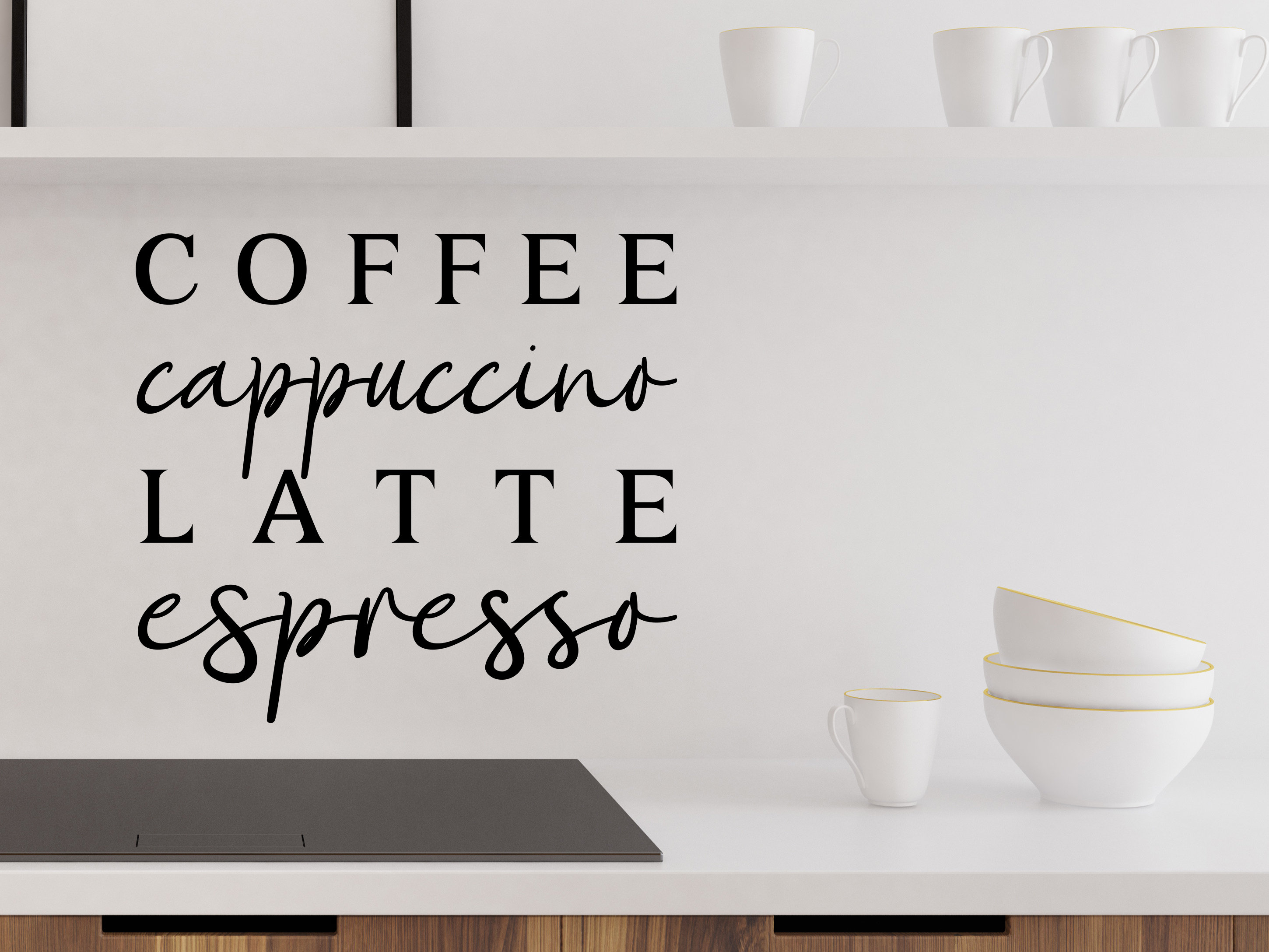 Story Of Home Decals Coffee Cappuccino Latte Espresso Wall Decal | Wayfair