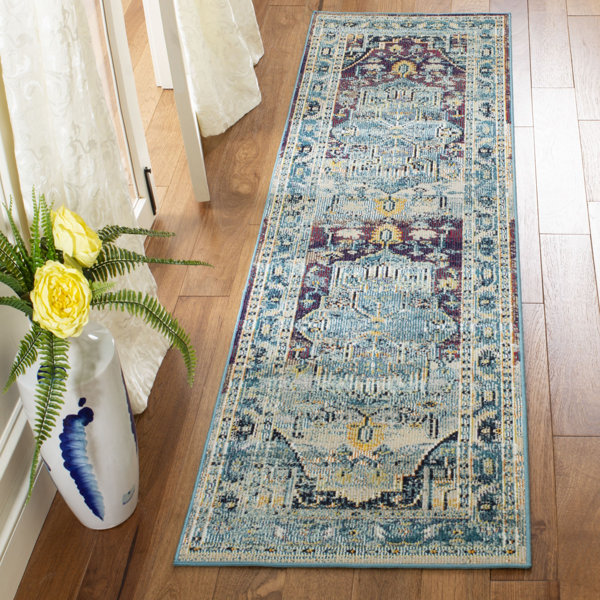 Latitude Vive Govinda Hooked Teal/Purple Rug & Reviews | Wayfair.co.uk