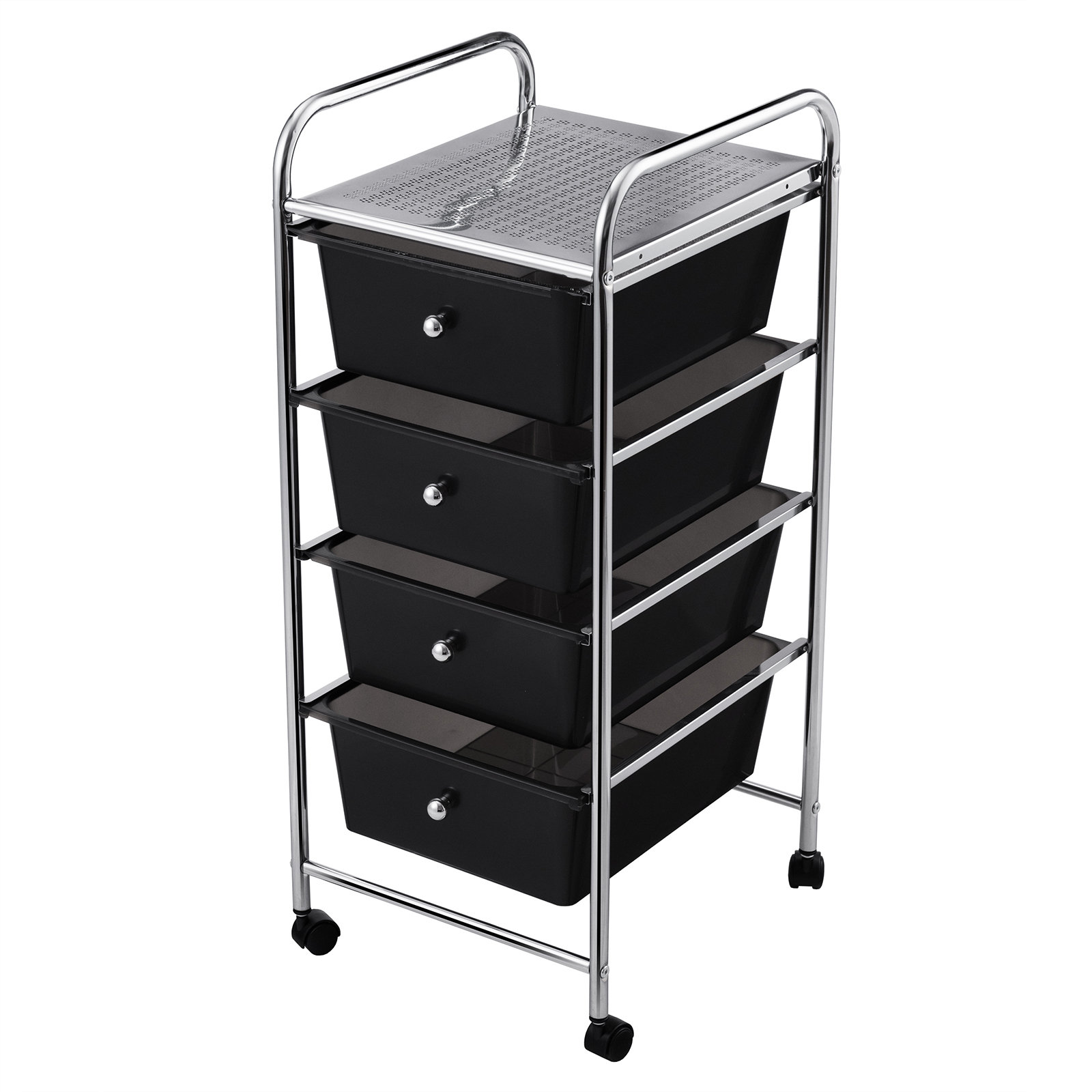 Rebrilliant 4 Drawer Cart Storage Container Bins With Wheels For Home ...