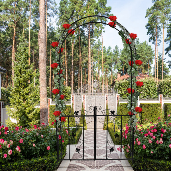 EUROSAKURA Wedding Garden Arch, Decorative Flower Garden Arbour Lawn ...