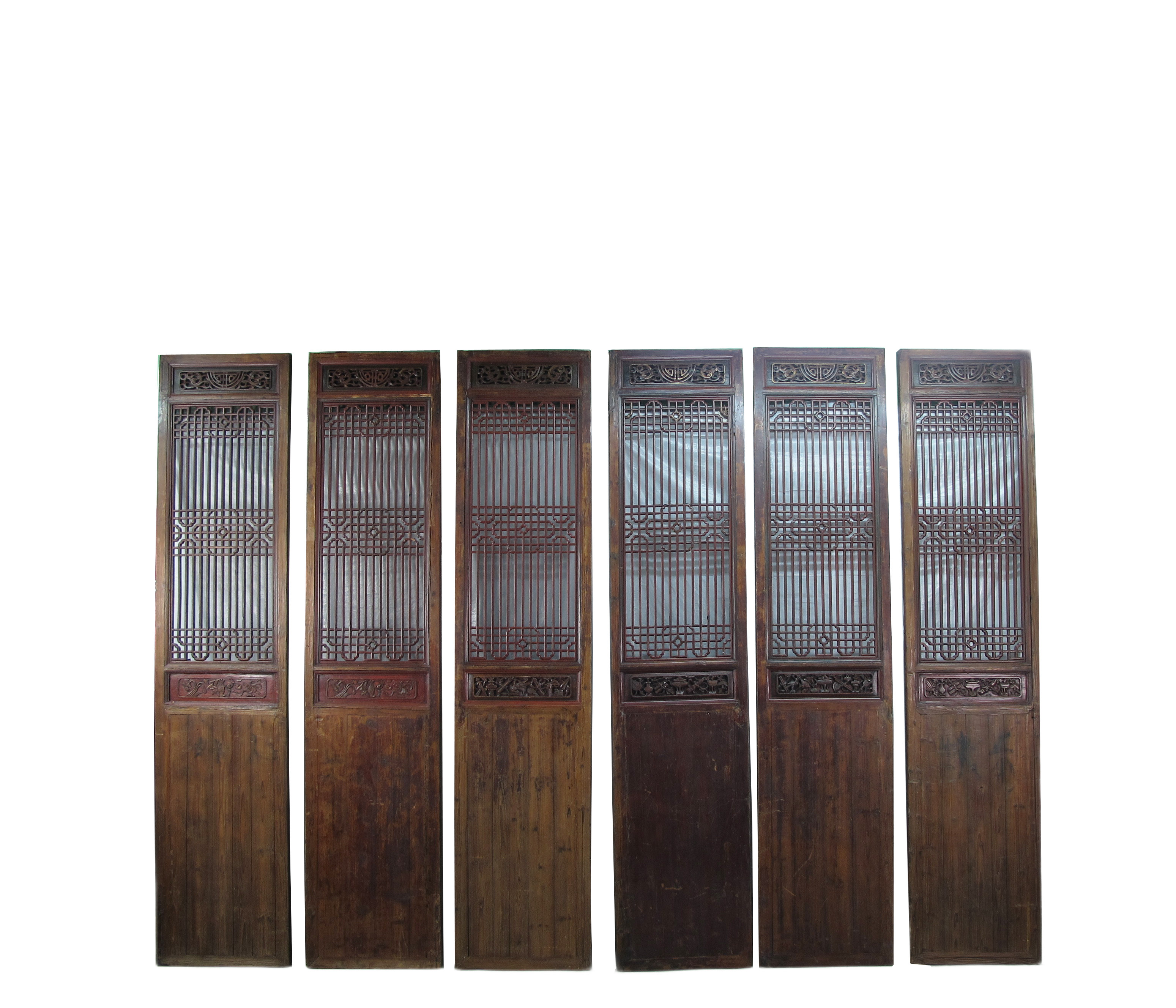 DYAG East Asian Classic Stained Wood Pivot Screen Door | Wayfair