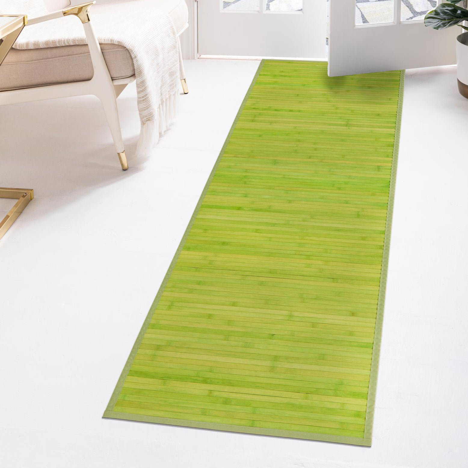 Latitude Run® Marysvale Bamboo Slat/Seagrass Green Rug & Reviews | Wayfair