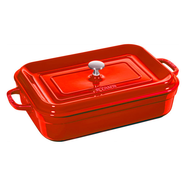 Staub 4.78 qt. Ceramic Rectangular Baking Dish with Lid