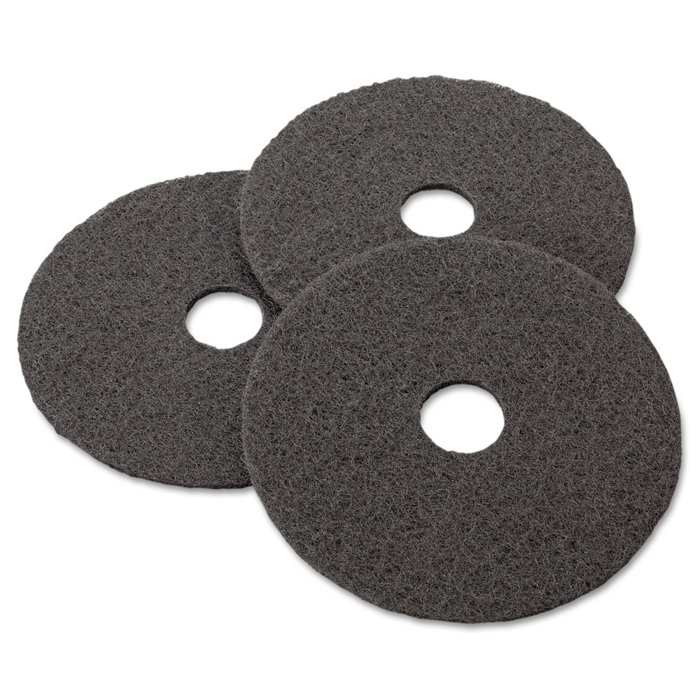 3M Stripper Pad, 12", Black, 5 Pads/Carton | Wayfair
