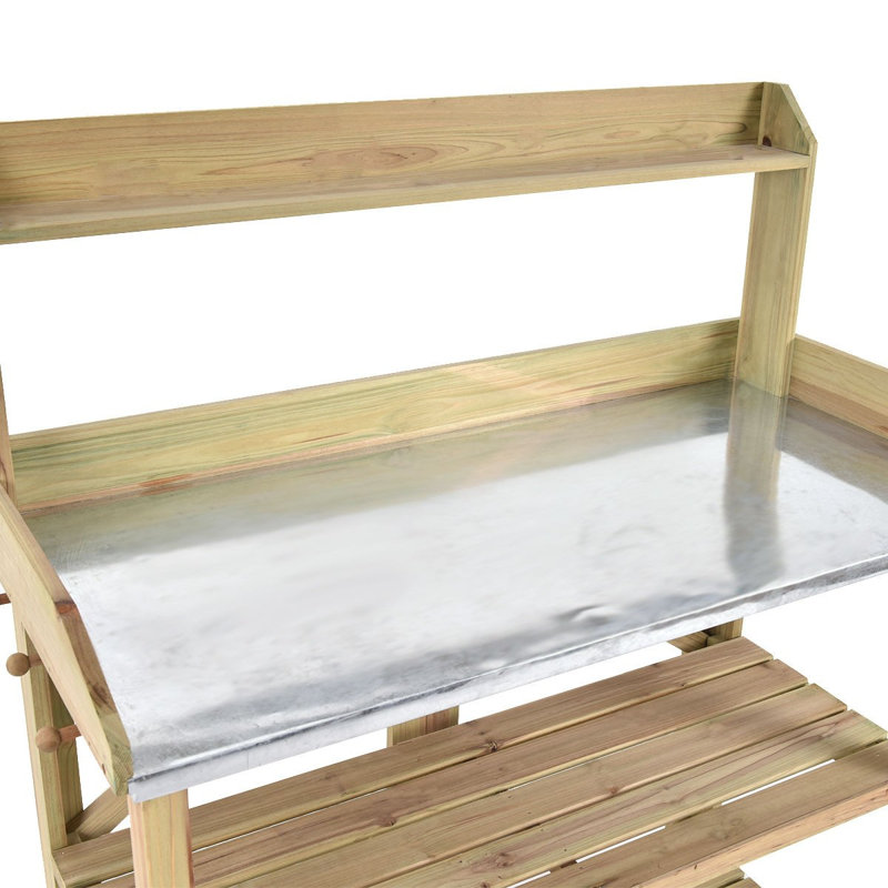 Arlmont & Co. Garden Wooden Plant Bench Work Station | Wayfair