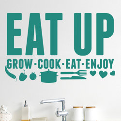 17 Stories Eat up Grow Cook Eat Enjoy Wall Sticker | Wayfair.co.uk
