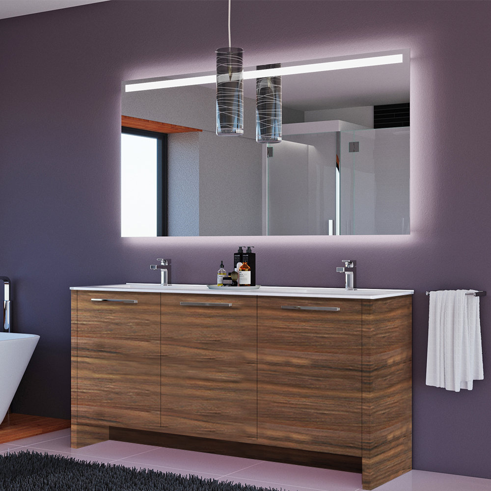 Orren Ellis Messmer 63'' Free-standing Double Bathroom Vanity with ...