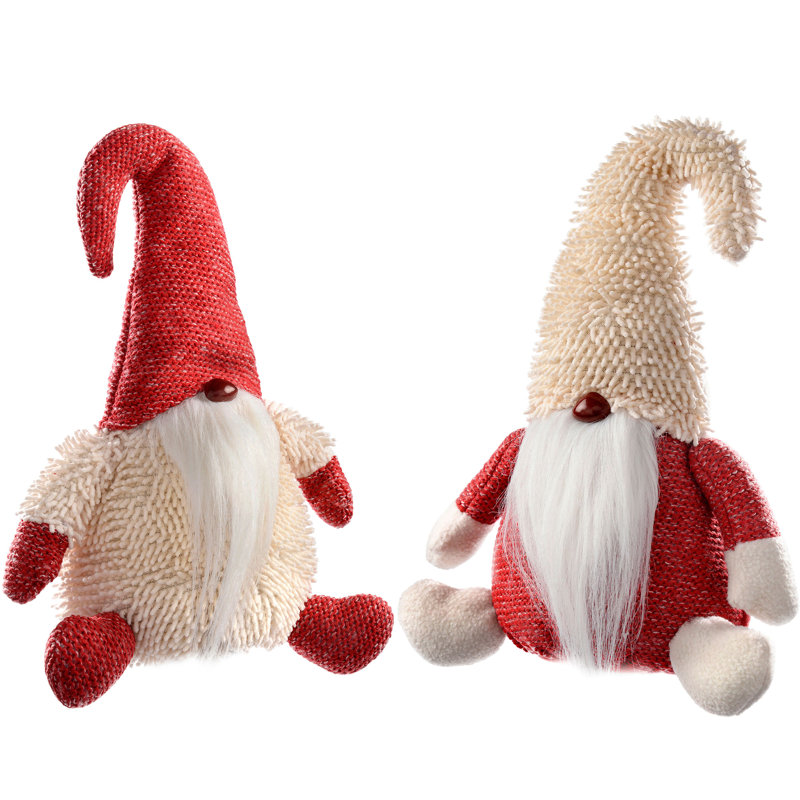 The Seasonal Aisle 2 Piece Sitting Santa Gonk Set | Wayfair.co.uk
