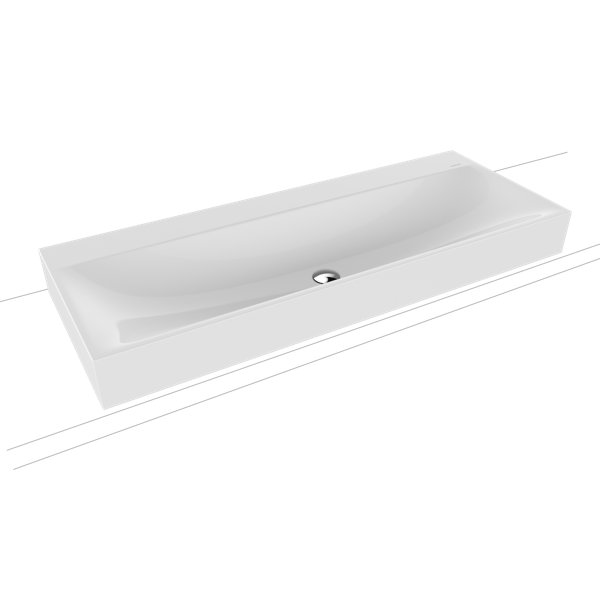 Kaldewei Pergamon White Steel Enamel Rectangular Countertop Basin ...
