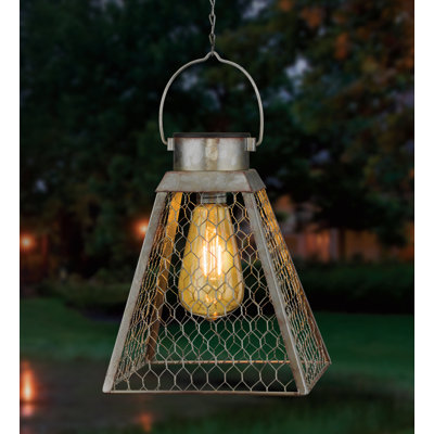 Regal Art & Gift Silver 1 -Bulb 7.25'' H Solar Powered Outdoor Hanging ...